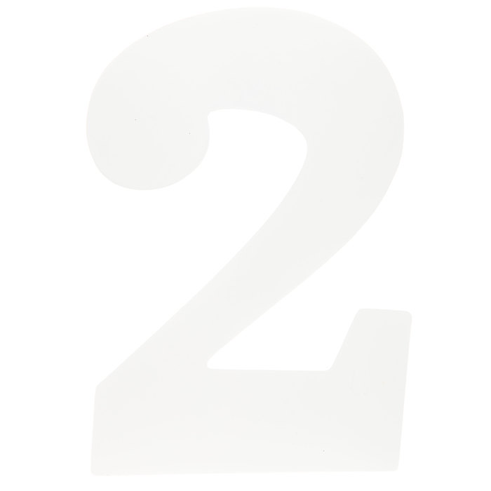 White Wood Number Wall Decor - 2 | Hobby Lobby | 244012